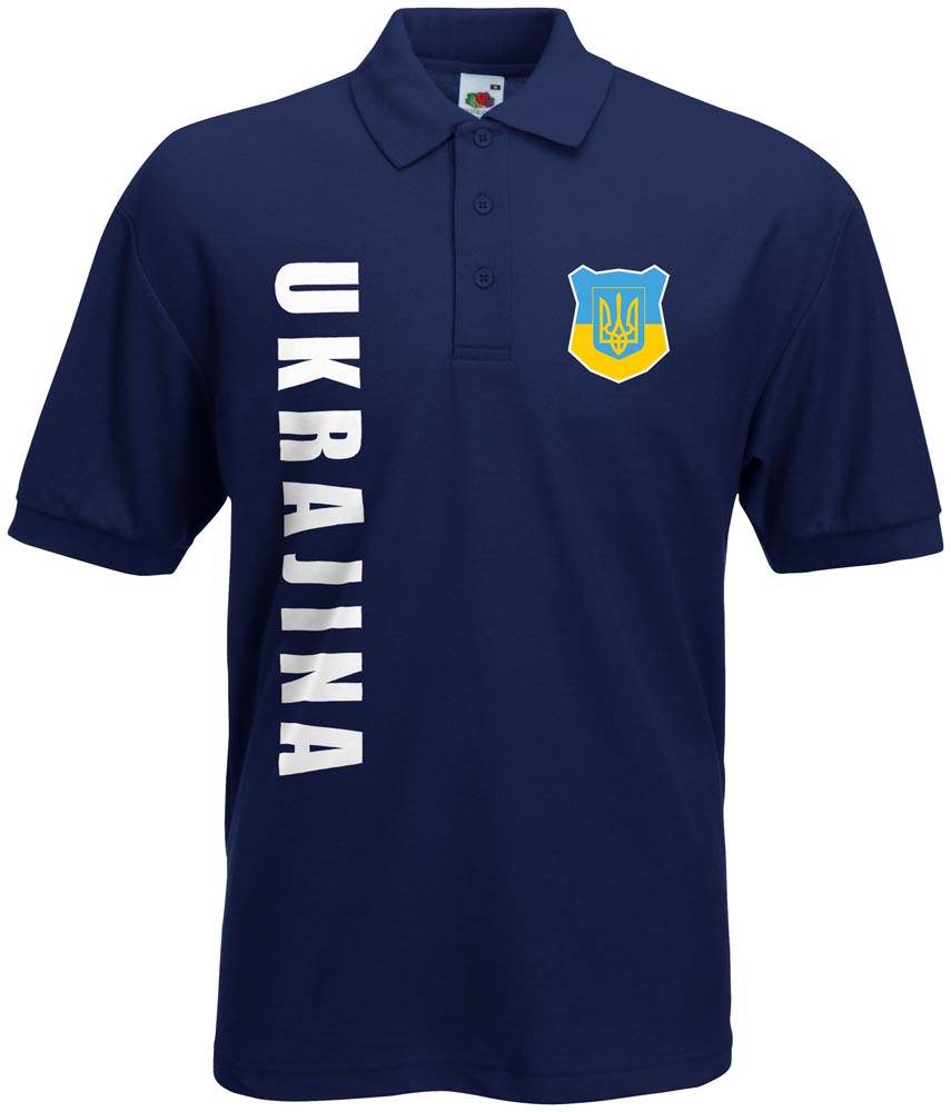 Ukraine Polo-Shirt Wunschname Nummer T-Shirt Trikot Ukrajina EM WM 2022 ...