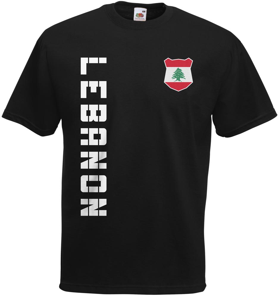 Libanon Lebanon T-Shirt Wunsch Name Nummer WM 2022 N Trikot Fanshirt ...